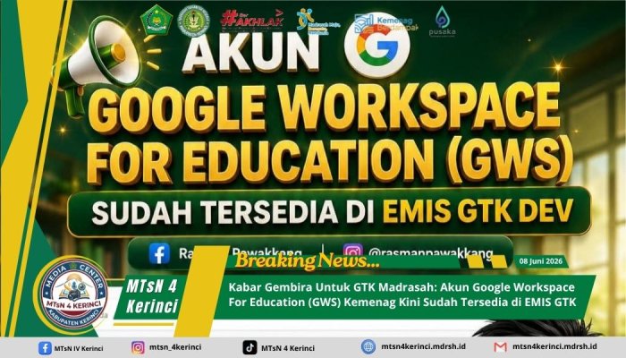 Kabar Gembira Untuk GTK Madrasah: Akun Google Workspace For Education ...